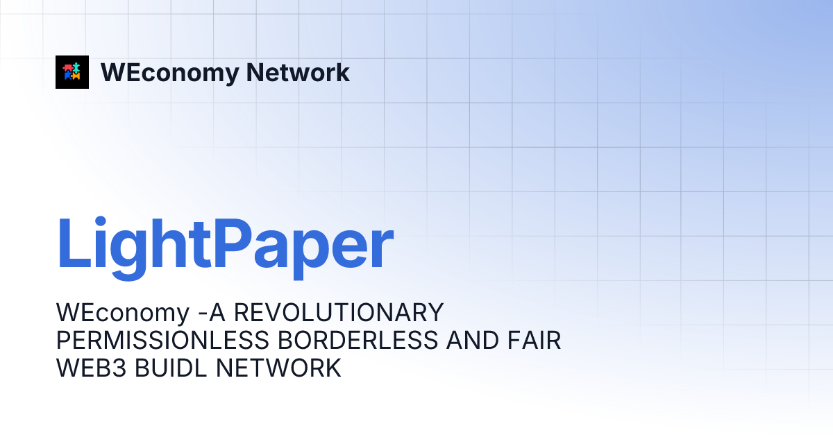 LightPaper | WEconomy Network